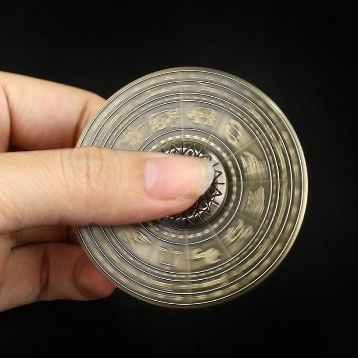 Fidget Spinner Rétro Bronze Métal Douze Constellation Boussole Soucoupe ...