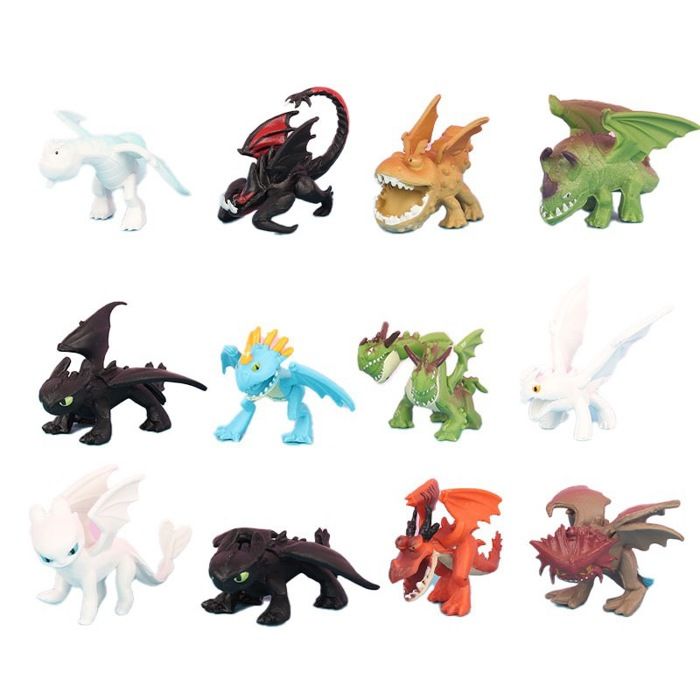 Dragon httyd (lot de 12 pièces) / Light Fury, Night Fury (Krokmou ...