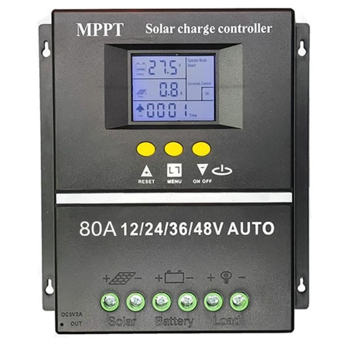 60A-Contrôleur de charge MPPT-PWM pour panneaux solaires, 12V-24V-36V-48V,outils de contrôle ...