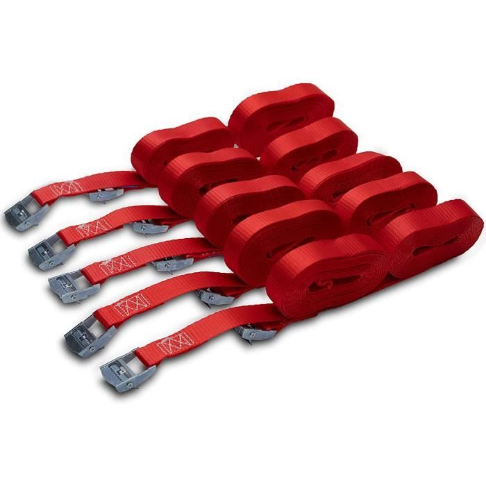 Lot de 10 sangles de fixation 250 kg Sangle de fixation 25 mm pour ...