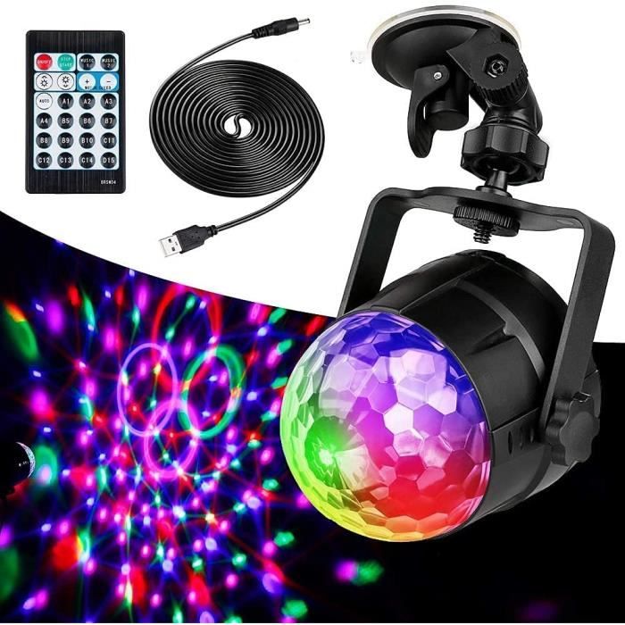 Lampe de Scène,Boule Disco de Commande Vocale 15 Effets d'Eclairage LED ...