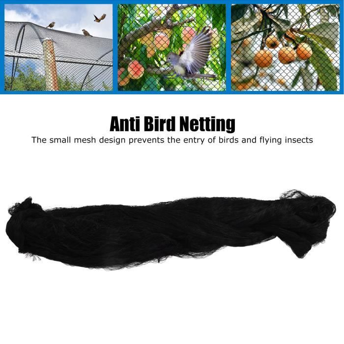 Filet anti-oiseaux noir plante arbre légumes filet de protection en nylon pour verger de ferme ...