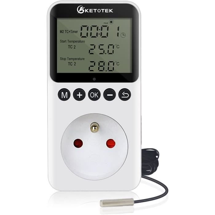 Prise Thermostat Jour-Nuit Régulateur De Température Numérique Avec ...