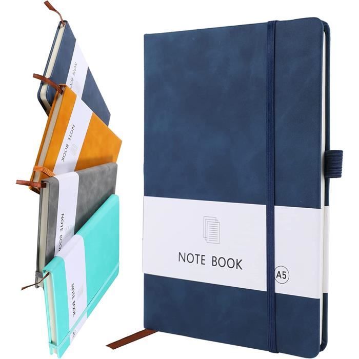 Bloc-notes A5 en cuir synthétique pour bureau, école, maison ...