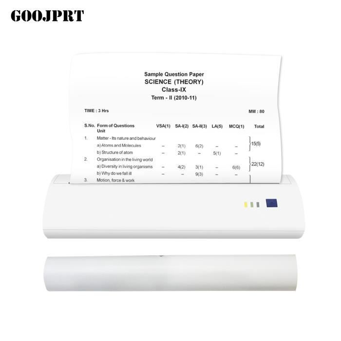 A4 Mini imprimante thermique photo mobile 210mm 300dpi Connexion USB et ...
