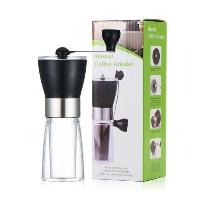Moulin à caféMoulin à café Portable manivelle en acier inoxydable ...