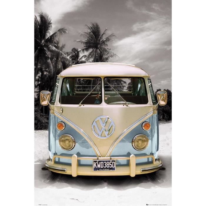 VW TRANSPORTER POSTER LOVE CALIFORNIA CAMPER - Cdiscount Maison