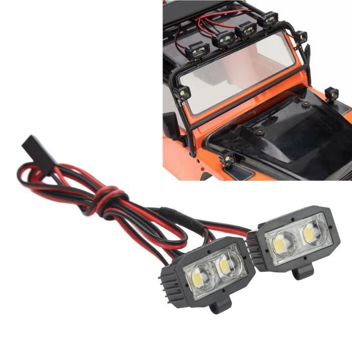 Zerone phare LED RC Phare RC 4 LED blanc éclairage couleur boîtier en ...