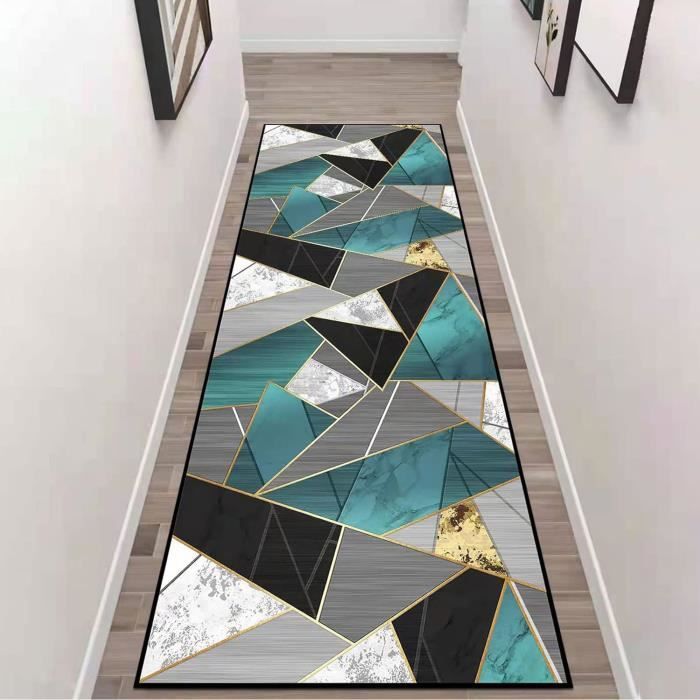 Tapis De Couloir Long Absorbant Moderne Motifs Géométriques Tapis De ...