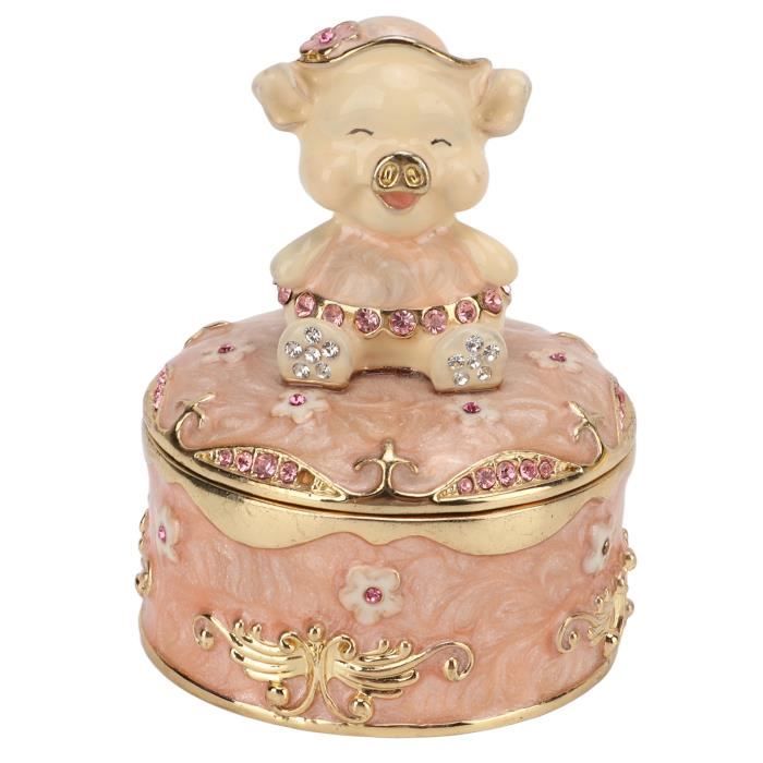 HURRISE Boîte à bijoux bibelot cochon Boîte à Bijoux à Charnière Cochon ...