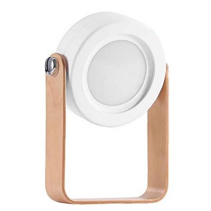 White Lampe de table pliante fantaisie USB rechargeable 1200mAh lecture ...