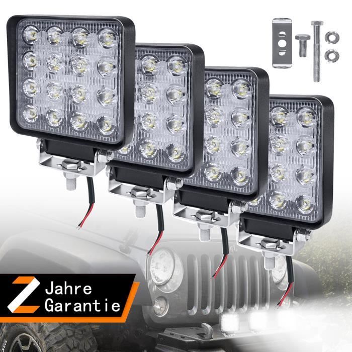 LILIIN 4X 48W LED Light Bar 200W Offroad Feux faisceau Phares de ...