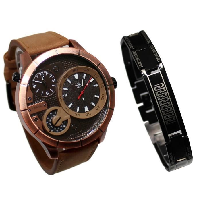 MONTRE HOMME MICHAEL JOHN GROS CADRAN DOUBLE AFFICHAGE ONLY THE BRAVE ...