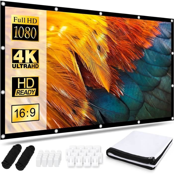 Écran De Projection Portable Pliable Extérieur 120 Pouces, 16: 9 Hd ...