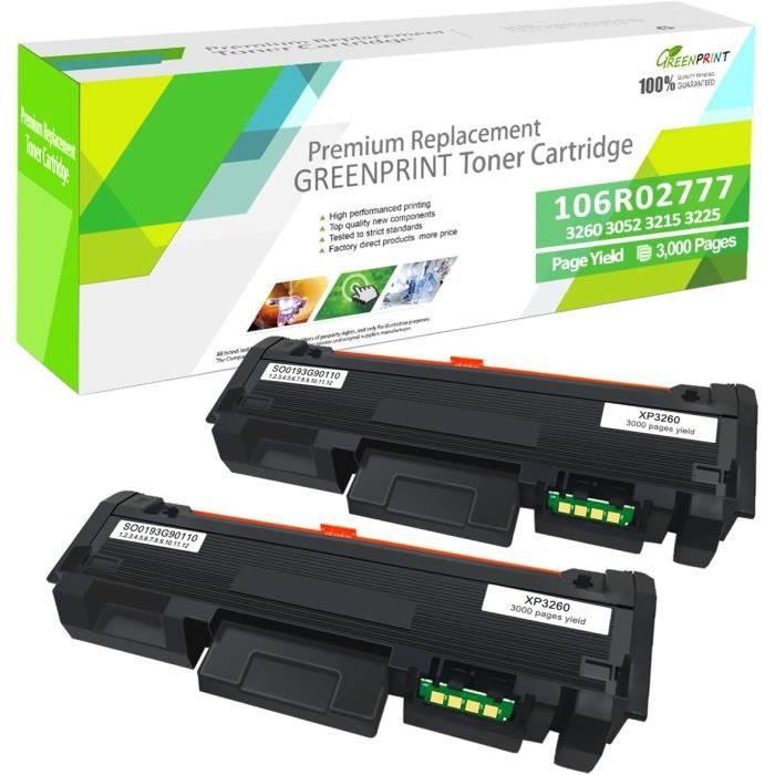 Cartouches De Toner Compatibe 2 Noirs 3260 3215 3225 3052 Haute ...