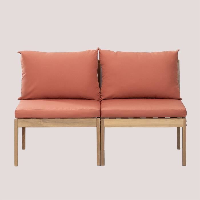 Canapé de Jardin - SKLUM - Filips Terracota - Bois d'acacia - 2 ...