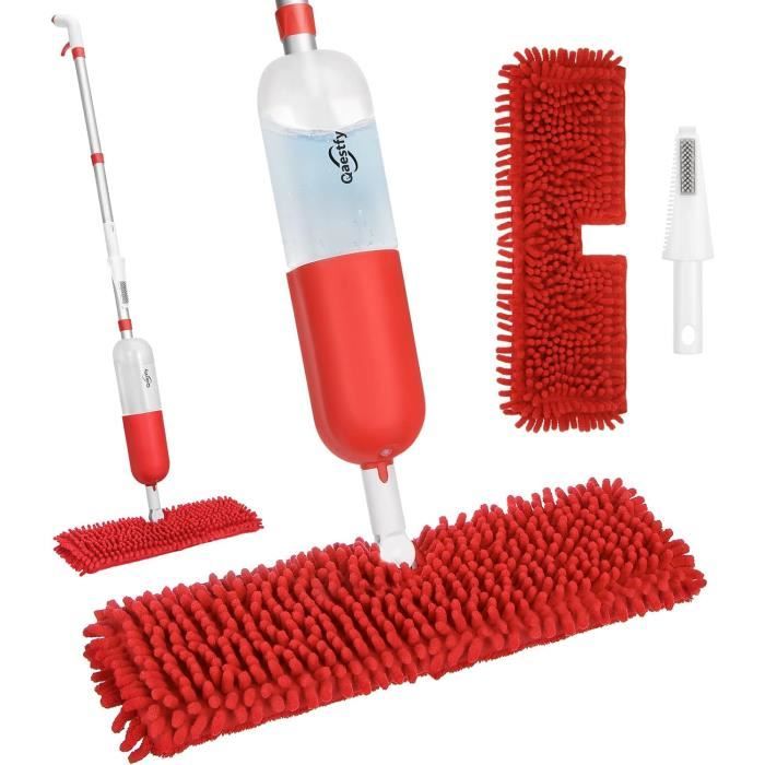 Balais Serpillère Vaporisateur Spray Mop avec 2 Double Face Tampons en Microfibre Balai Lave ...