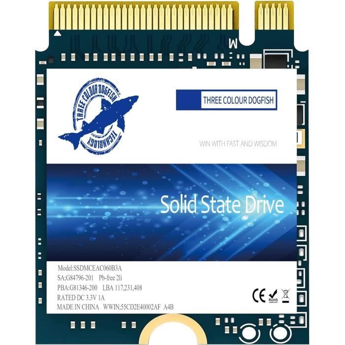 Dogfish Ssd M.2 2230 512Go Nvme Pcie Gen3.0X4 Pour Steam Deck, Surface ...