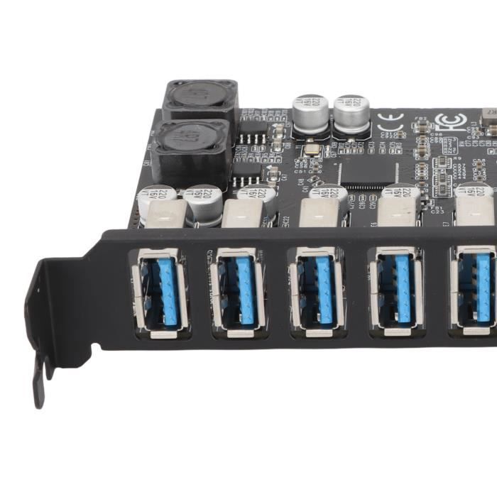 Carte d'extension USB - VVIKIZY - 7 ports - PCIE - USB 3.2 GEN1 - 5Gbps ...