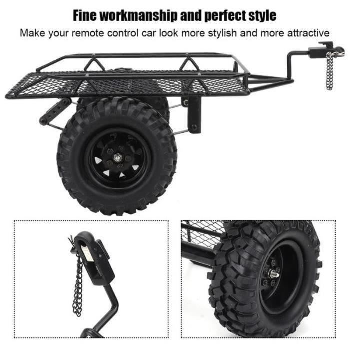Zerone Remorque RC Voiture de remorque de simulation de remorque à seau ...