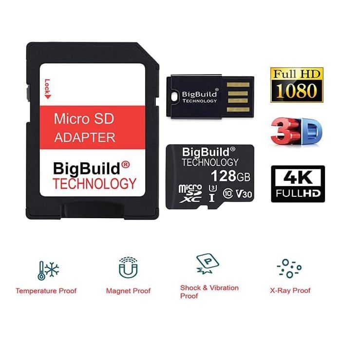 128 Go U3 100 Mo/S Ultra Rapide Microsd Carte Mémoire Pour Tablet De ...