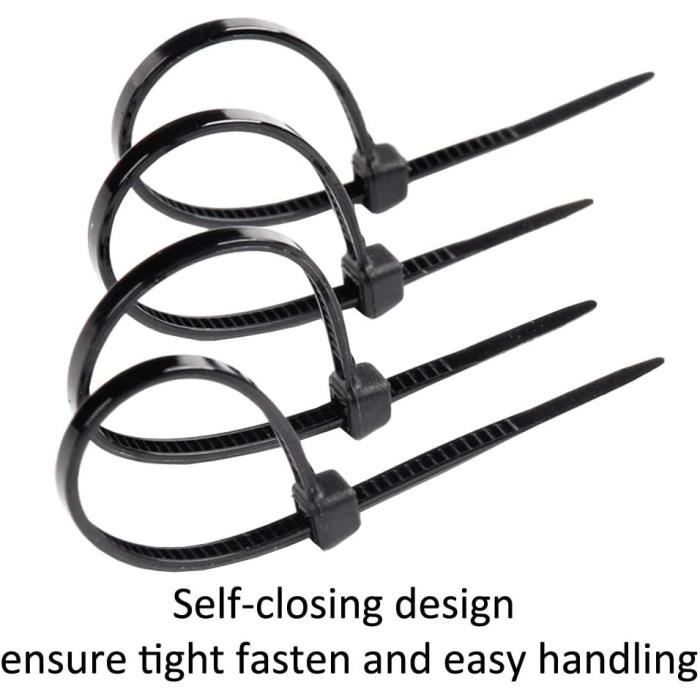 250 Pièces 400Mm X 7,2Mm Autobloquant Nylon Attaches De Câble En ...