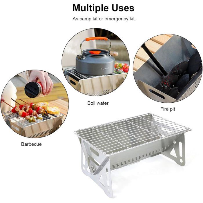 YSFMODE-Mini Barbecue Portable Au Charbon De Bois,Petit Barbecue,Foyer ...