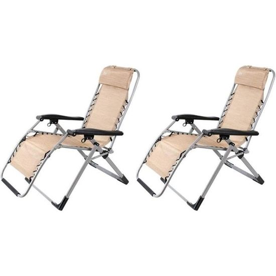 Fauteuil Relax de Jardin Pliant Ensemble de 2 pliant Reclining Bain de ...