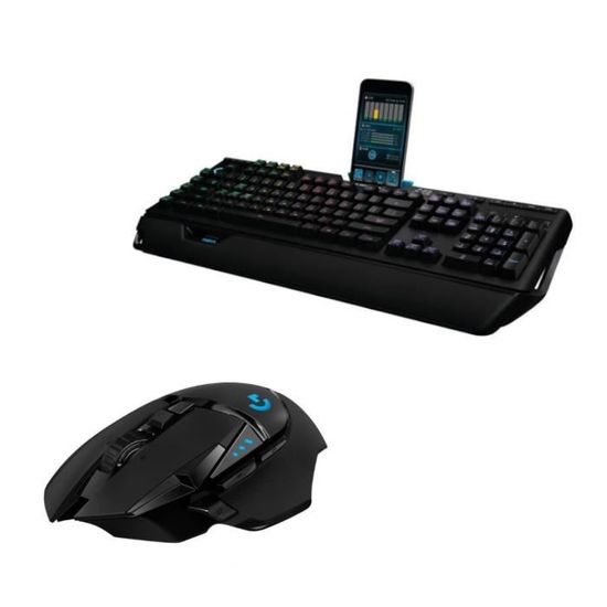 LOGITECH - Pack gaming clavier G502 Lightspeed + souris sans fil G910 ...