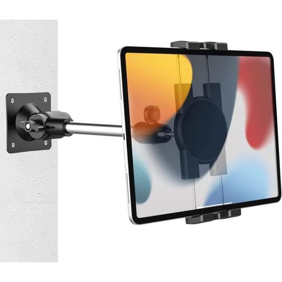 Support Mural Tablette Bras Réglable, Porte iPad Mural en Métal pour ...