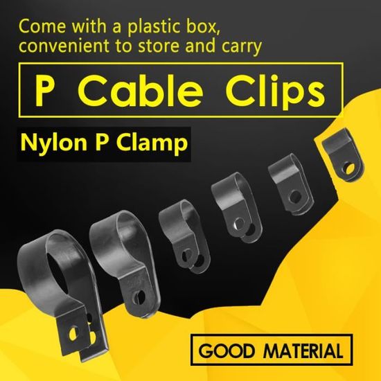 Clips - CIKONIELF - 200Pcs - Nylon Noir - Fixation à clipser ...