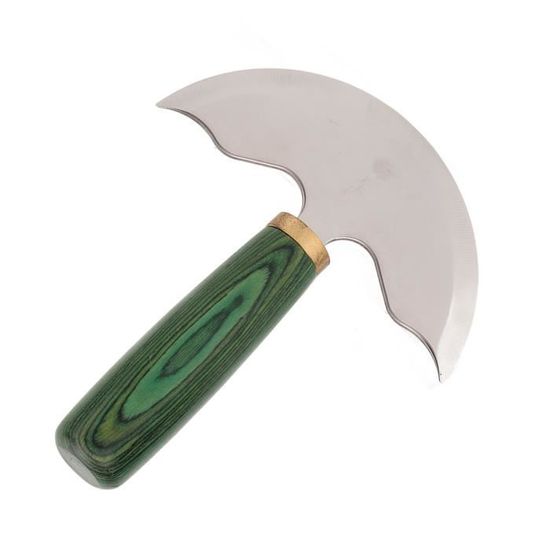 Duokon couteau en cuir Couteau à tête ronde en cuir demi-cercle vert ...