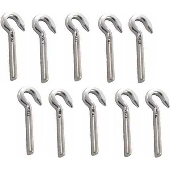 Crochet inox A4 Filetage M4 ( lot de 10 ) Pas à Droite Filetée ...