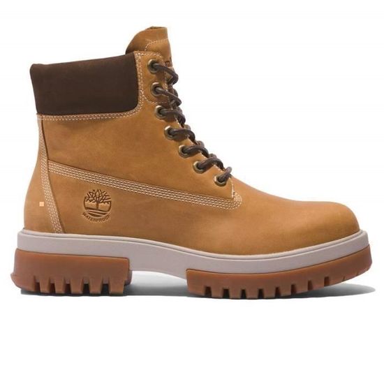 Bottes Homme Timberland Premium Wp - Beige - Cuir - Lacets - Haute ...