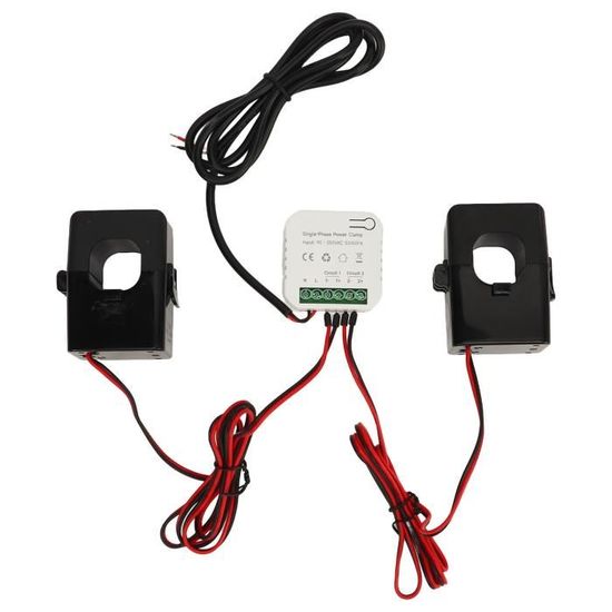Compteur d'énergie intelligent WiFi monophasé avec 2 transformateurs de ...