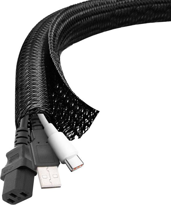 Gaine Cable Informatique 3m-6mm, Cache Câble Auto-Fermeture, Protection ...