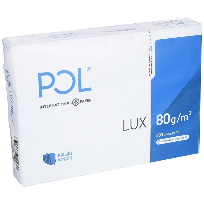 Papier A4 - POL International - LUX 80g/m² - 500 feuilles - Non couché ...
