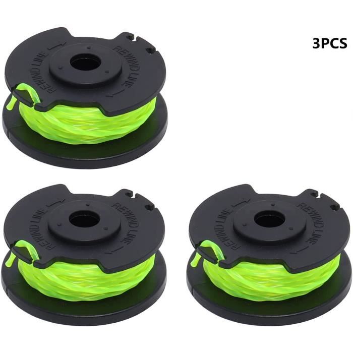 Lot de 3 Bobines de Coupe-Bordure avec Fil Compatible Ryobi ...