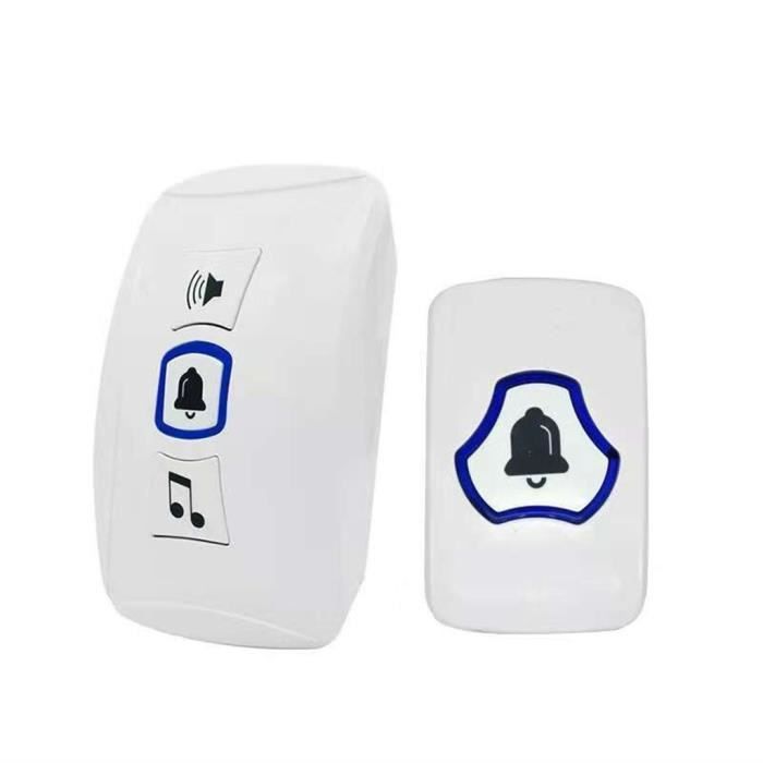 Sonnette sans fil à piles 32Songs alimentée par sonnerie intelligente ...