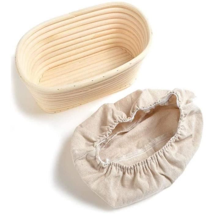 1 x panier à pain ovale en rotin et bambou, panier à pain en rotin ...