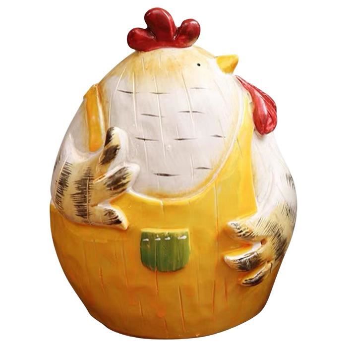 Figurine de poulet en résine Sculpture de poussin, figurines d'action ...