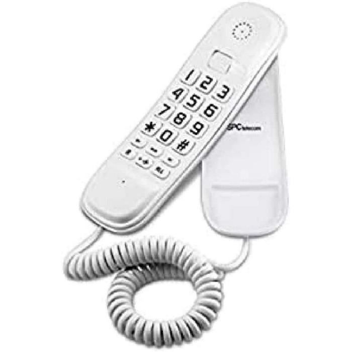 Téléphone Fixe de Bureau et Mural Original Lite Facile à Utiliser avec ...