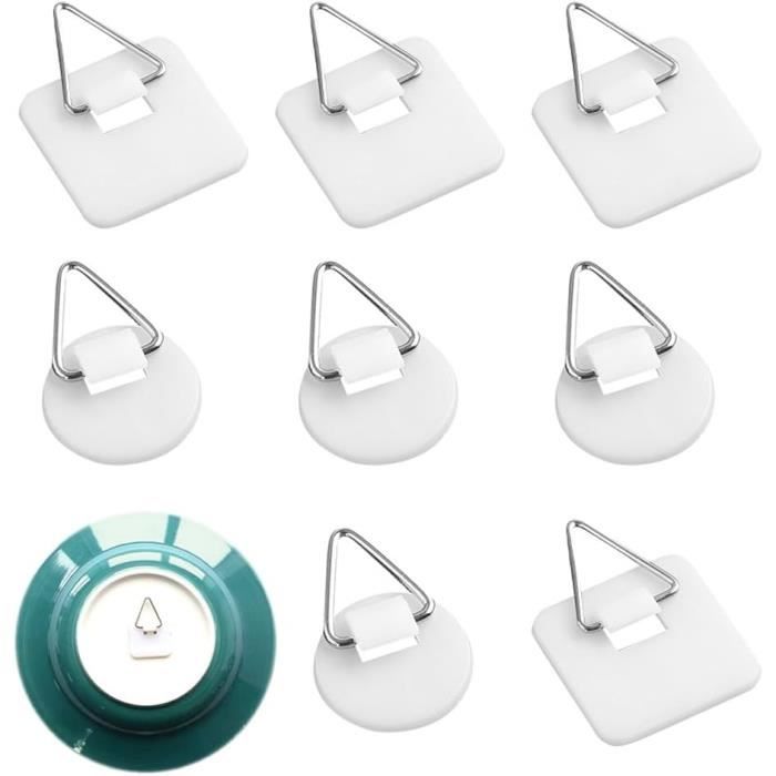 50 Pièces Crochets Adhésifs Accroches Tableaux Adhésives Supports ...