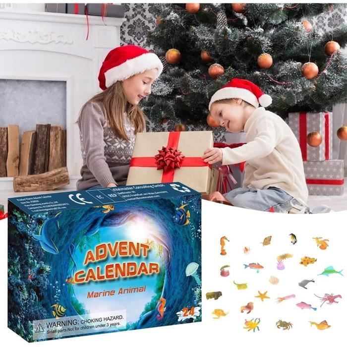Calen ier de l'Avent de Noël avec 24 mini jouets marins 24 jours pour ...