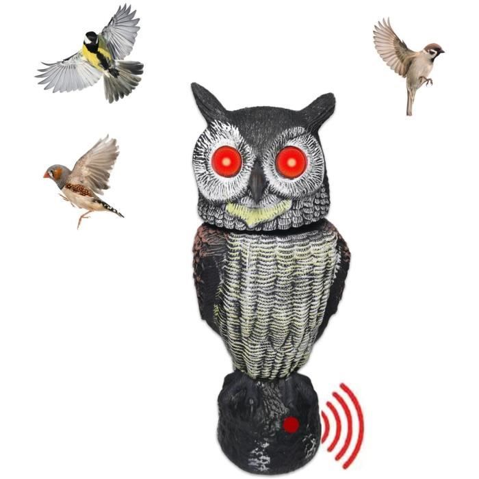 Statue de hibou,Faux leurres de hibou pour effrayer les oiseaux-Leurres ...