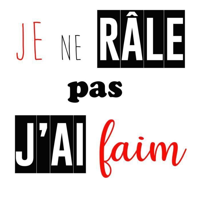 Poster Affiche Je Ne Rale Pas J'ai Faim Humour Drole 31cm x 31cm ...