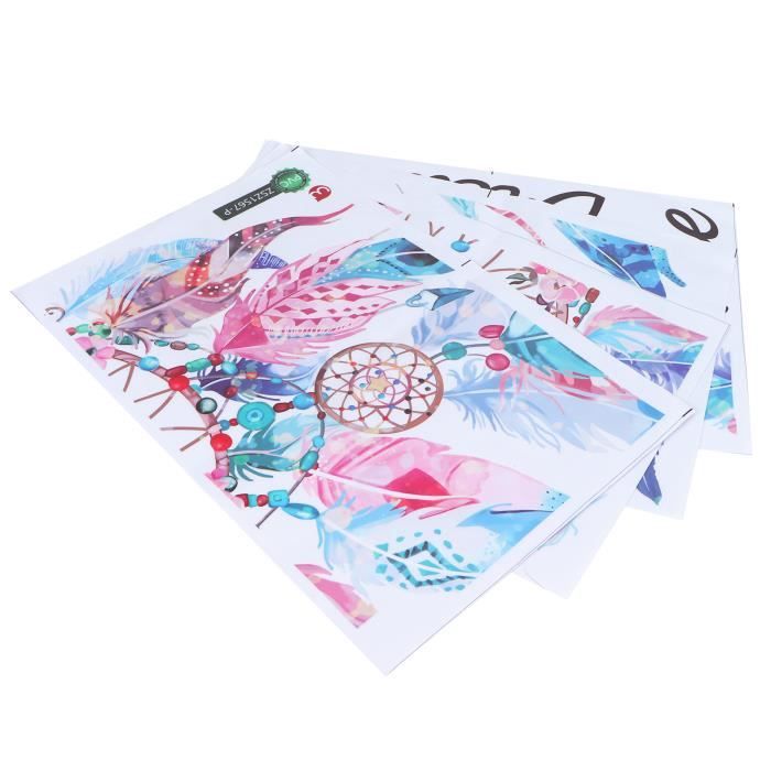GOTOTOP autocollants auto-adhésifs Dream Catcher Motif Sticker Mural ...