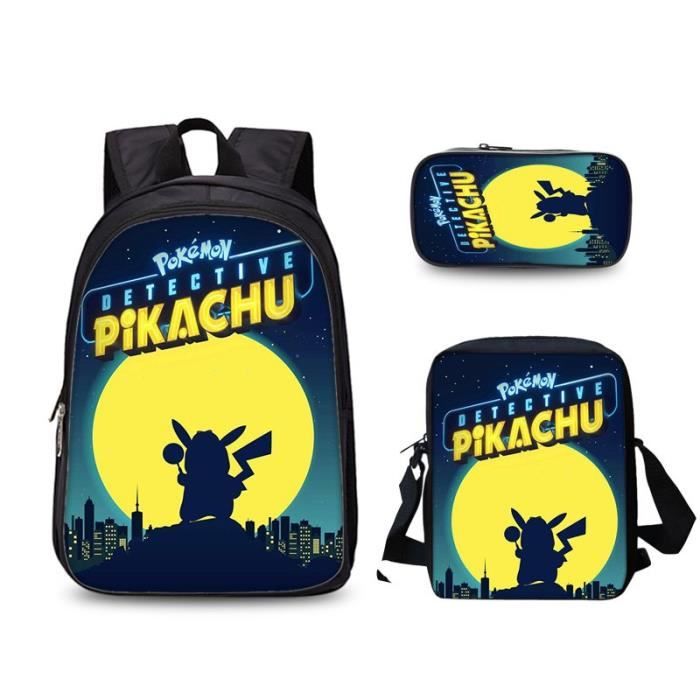 Lot de 3 Sac a dos ecole Cartable college PIKACHU Sac dos Cartable ...