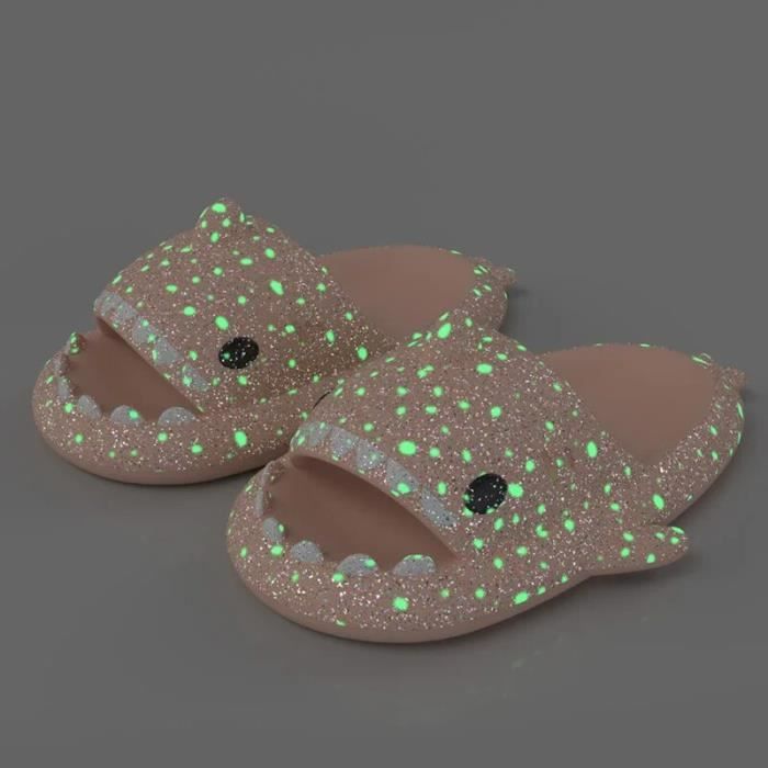 Chausson-pantoufle - Pink - Requin luminescent - Mixte - Noël - Mousse ...