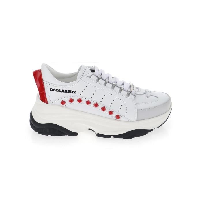 Dsquared2 White Leather Sneakers White - Cdiscount Chaussures